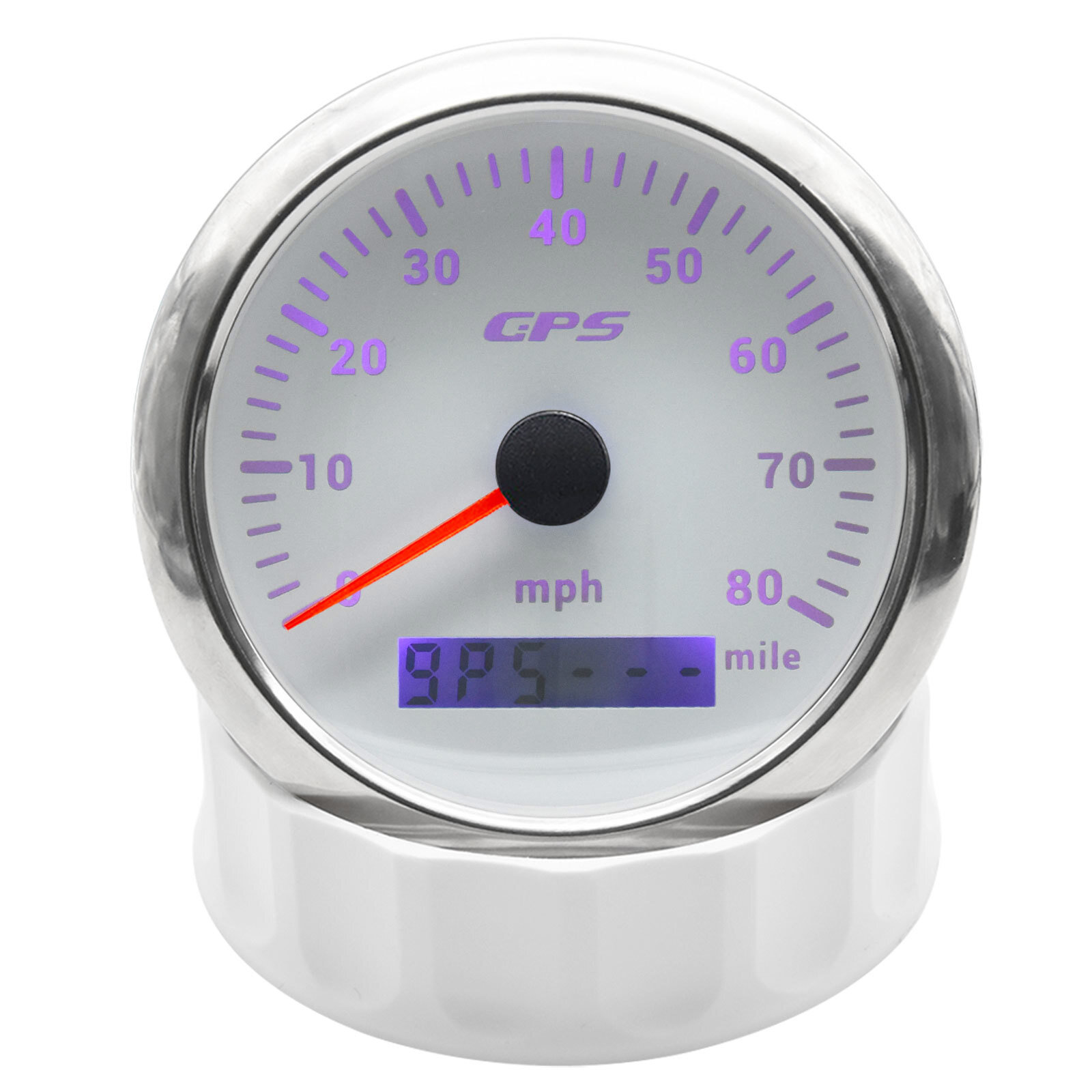 85mm White GPS Speedometer 0-80 MPH Odometer Gauge for Car Boat Truck ...