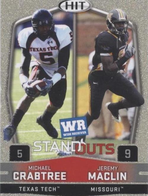 2009 SAGE Hit - Stand Outs Jeremy Maclin, Michael Crabtree #54 Silver ...