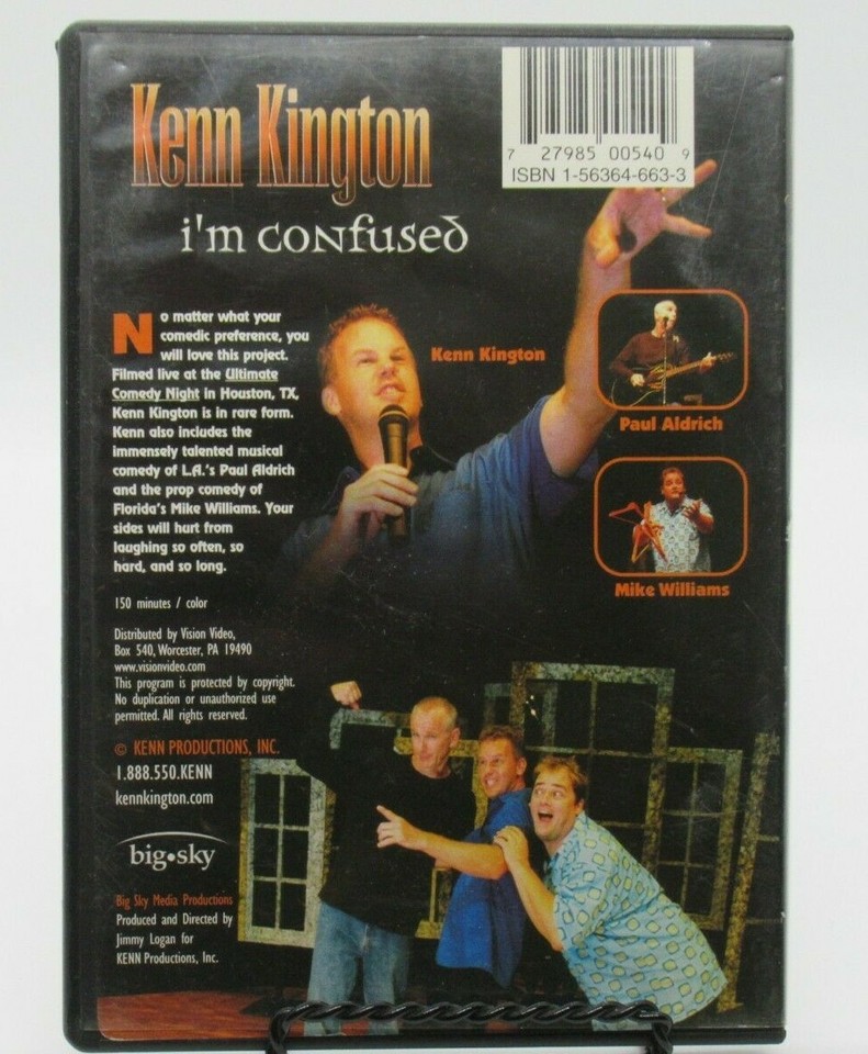 KENN KINGTON - I'M CONFUSED DVD, LIVE FROM COMEDY TOUR HOUSTON TX. PAUL ...