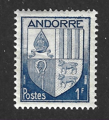 Andorra, French 1949 #114 Coat of arms - VF MH | eBay