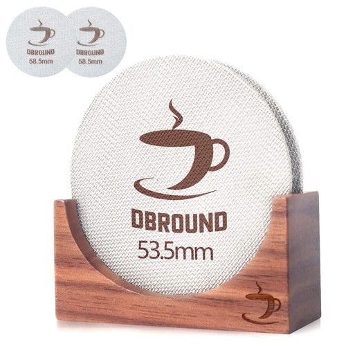 2 Packs 53.5 Puck Screen with Stand - Metal Espresso Coffee Filter ...