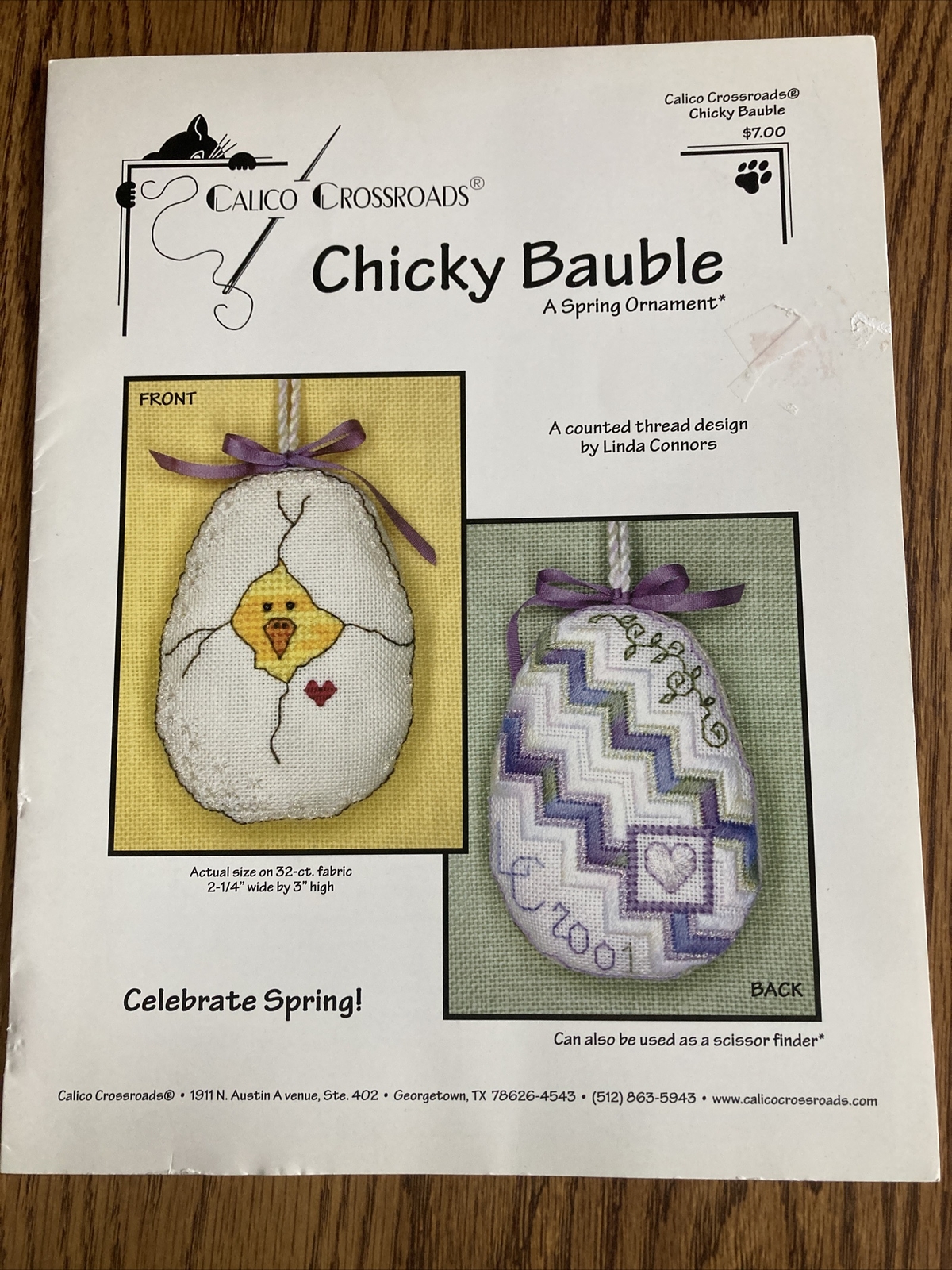 Calico Crossroads Chicky Bauble Cross stitch pattern Easter Egg Spring ...