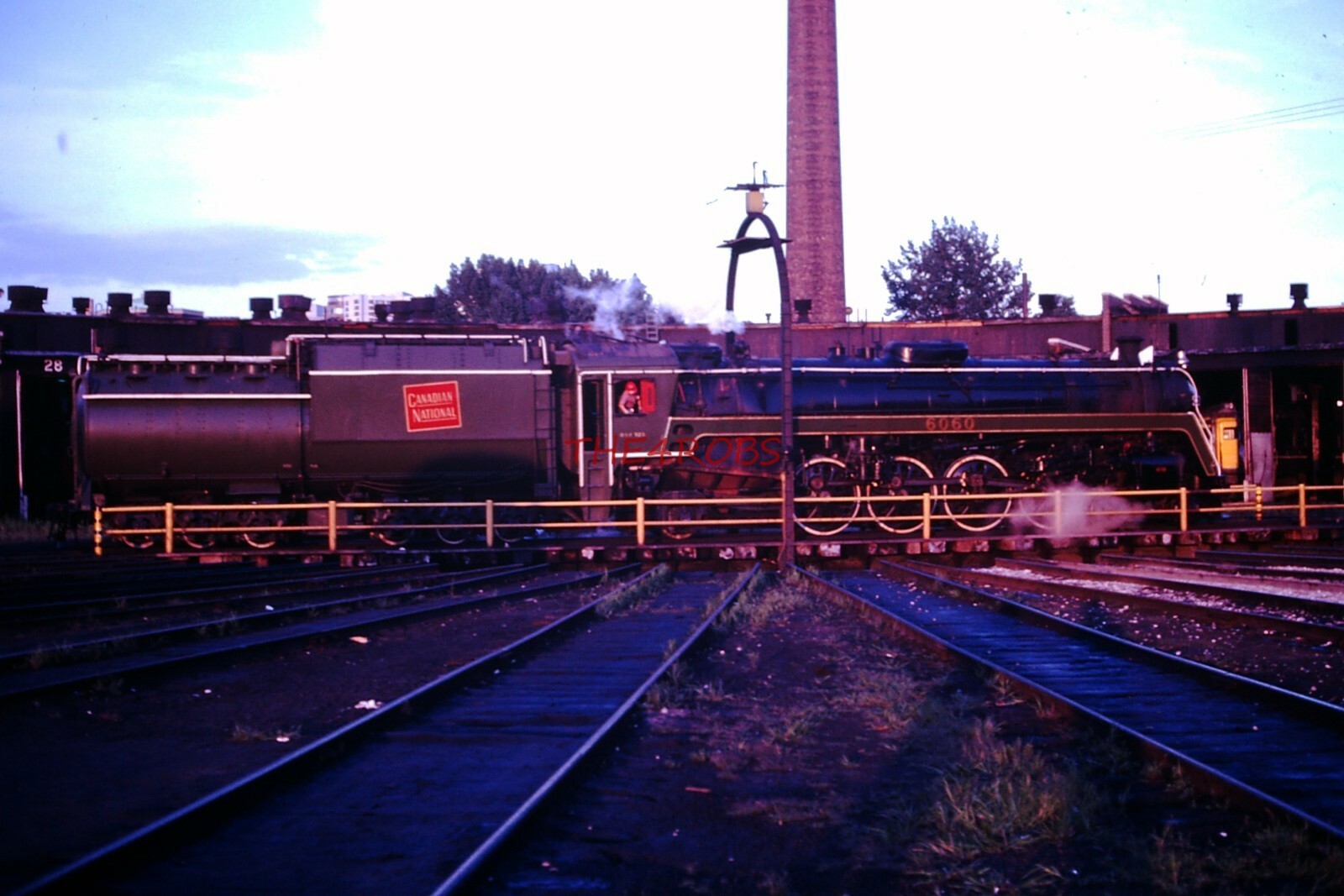 Original 1980 Canadian National 6060 Steam Locomotive Spadina Yard ...
