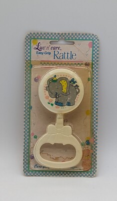 Vintage Luv 'n Care Baby Rattle Unopened Package Elephant - New Old ...