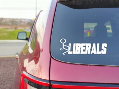 Fu*k Liberals Stick Figure Decal Sticker Truck Diesel Trump President ...