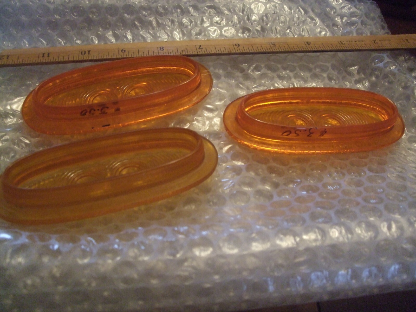 Lot of 3 SAE S-200 522093 BETTS MACHINE CO Amber light armored NOS ...