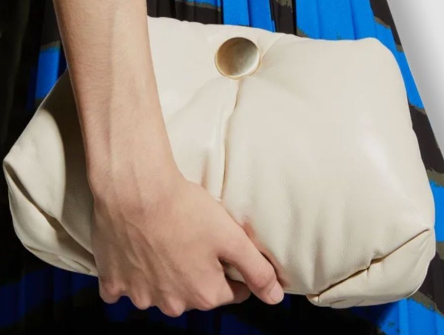 $1698 Proenza Schouler Women's Beige Leather Small Puffy Chain Shoulder ...