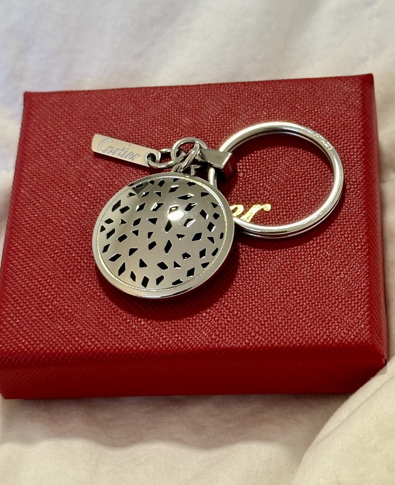 Cartier Keychain Panthere Motif Silver Keyring | eBay