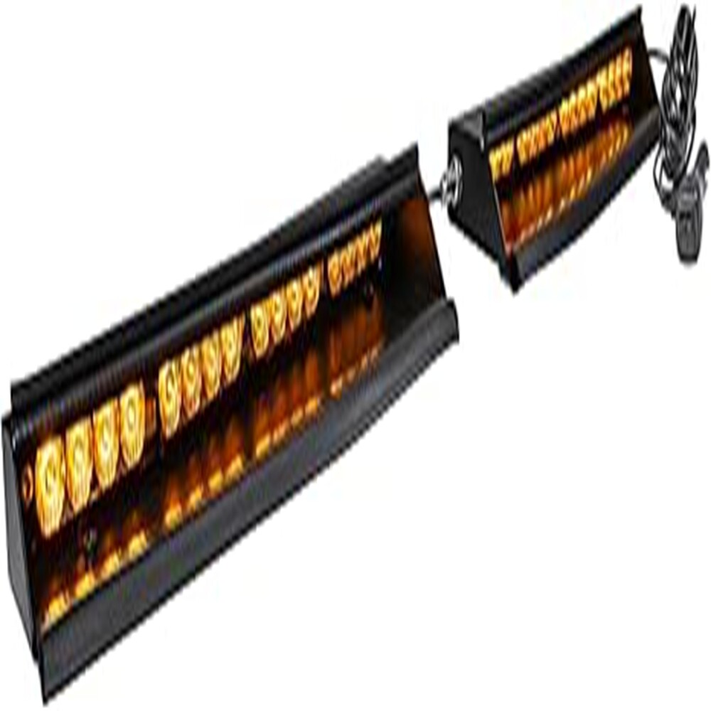 Amber LED Strobe Visor Light Bar 48W, 48 Flash Modes for Trucks ...