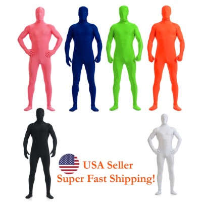 DH Zentai Suit Men's Spandex Halloween Full Body Face Covered Costume ...