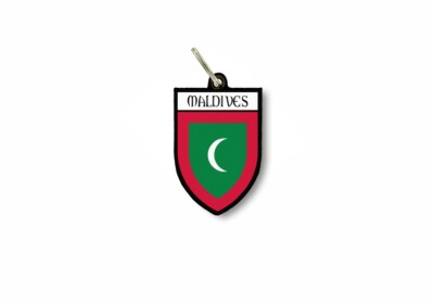 keychain key chain ring flag national souvenir shield maldives | eBay ...
