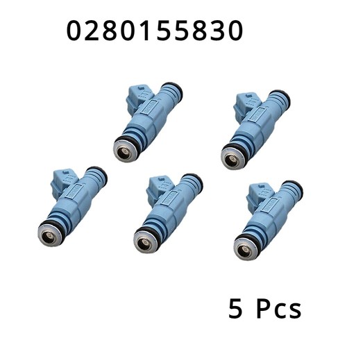 5 Pcs Fuel Injector 0280155830 Fit For 1999-2006 Volvo turbo B5234T3 ...