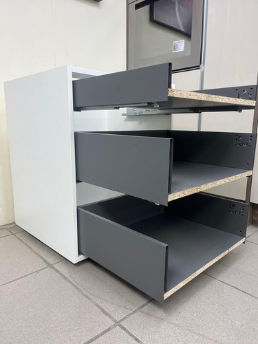 White Kitchen Unit & Drawer Pack 3 Way - 1 x Cutlery, 2 X PAN Soft ...