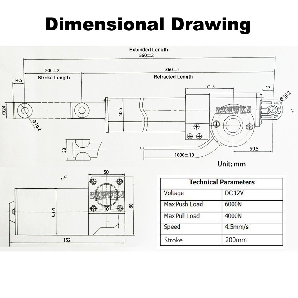 12V LCD 6000N Solar Tracking Tracker Dual Axis Kits W/ 12V 2X8" Linear ...