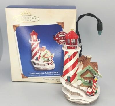 2003 Hallmark Lighthouse Greetings Collector's Series Keepsake Ornament ...