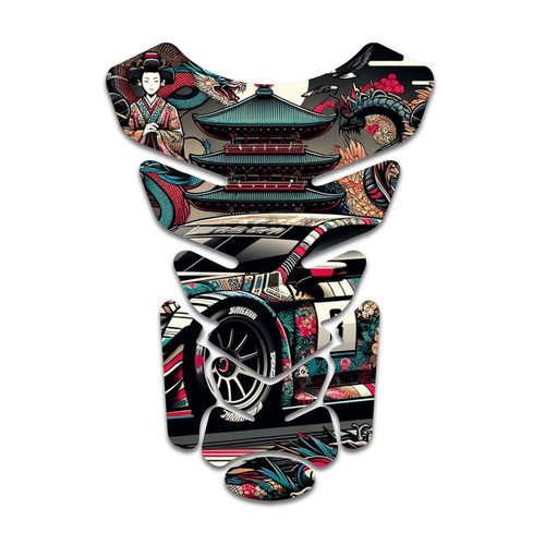 Custom Motorcycle Tank Pad Japanese Art Inspired Design #TP117 | eBay