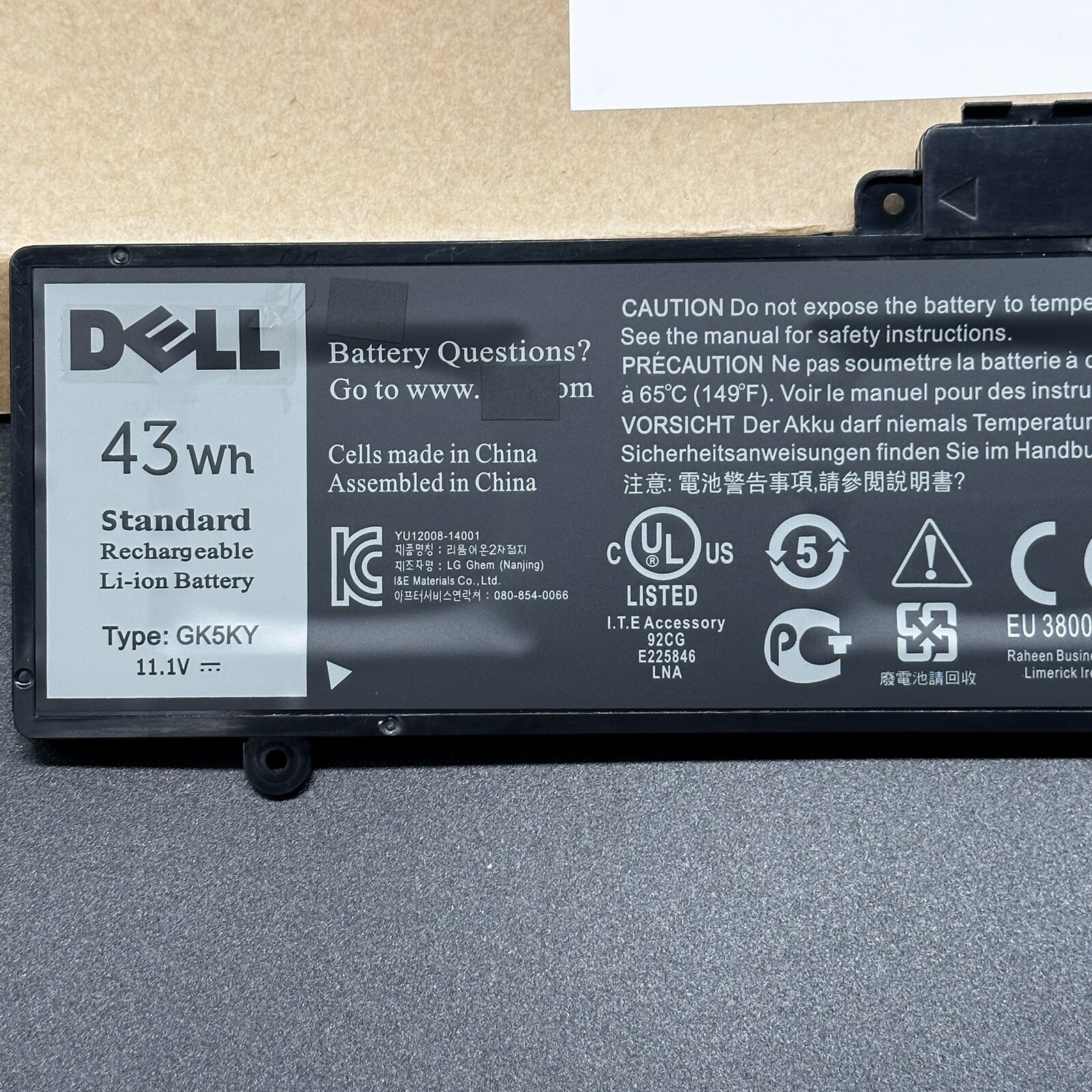 Dell Inspiron 11-3148 11-3147 Original Battery 11.1V 43Wh 3800mAh 0WF28 ...