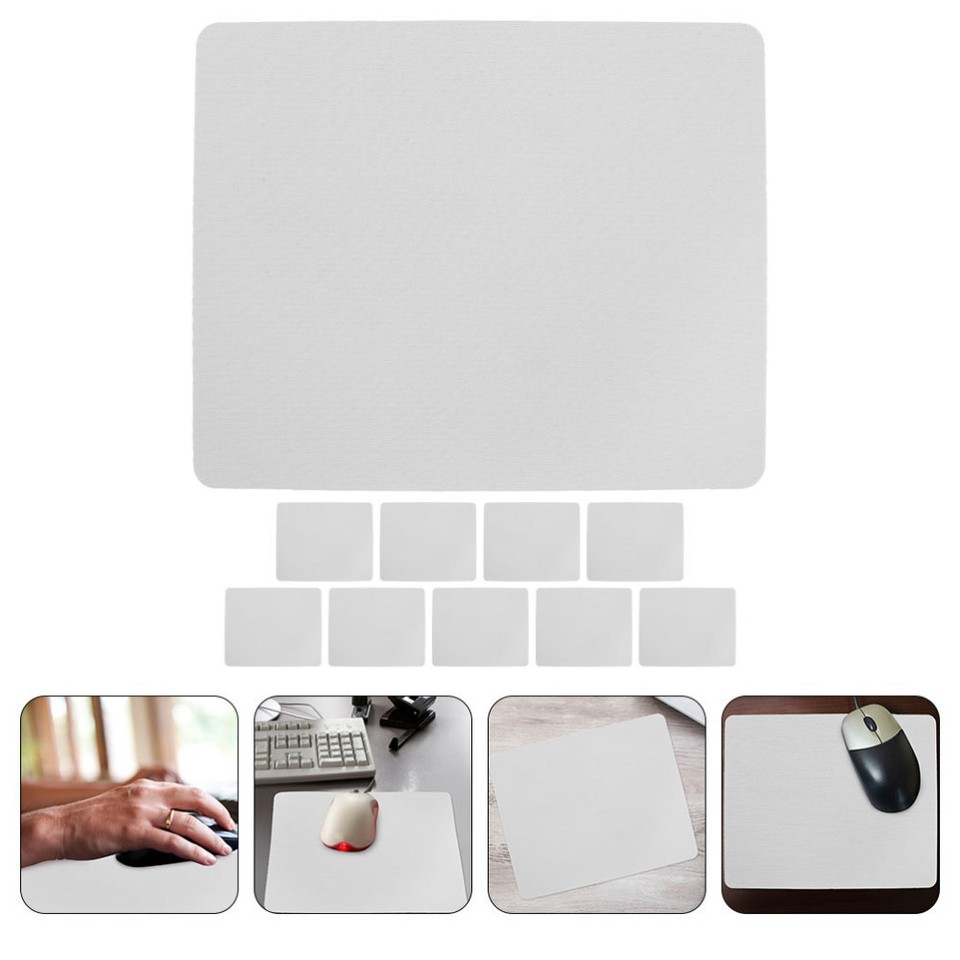 10 Pcs Sublimation Mouse Pad Blanks Mousepad Thermal Transfer White ...