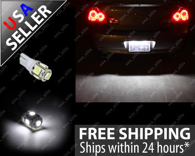 2x White LED 5-SMD T10 Wedge License Plate Tag Light Bulb | eBay