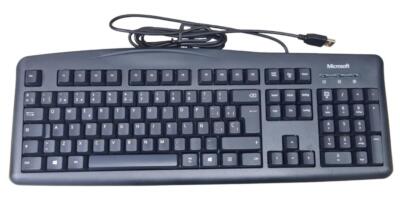 Microsoft Wired 200 USB Keyboard with Number Pad Spanish QWERTY Layout ...