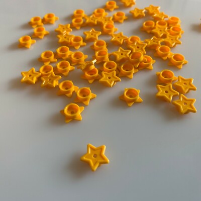 50 per lot NEW LEGO Flame Yellowish Orange Star W/ Tube And Hole Ø1.5 ...