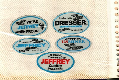 NICE LOT OF 5 DIFFERENT JEFFREY DRESSER COAL MINING STICKERS # 30 | eBay