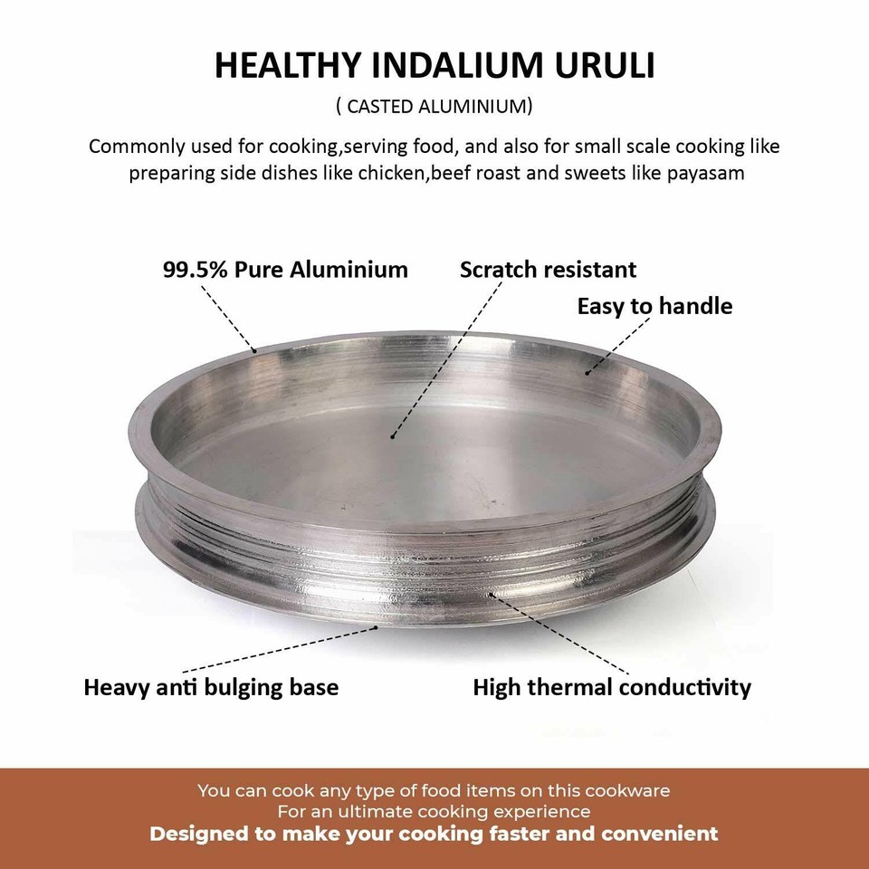 Handmade Urli Aluminium Uruli Pot 8 in Cooking Pot For Chicken Curries ...