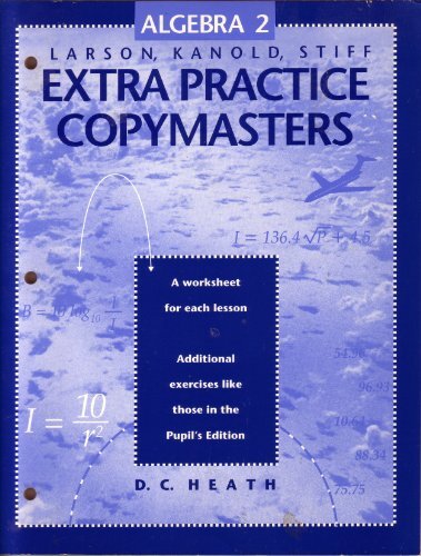 ALGEBRA 2: EXTRA PRACTICE COPYMASTER 9780669299786| eBay