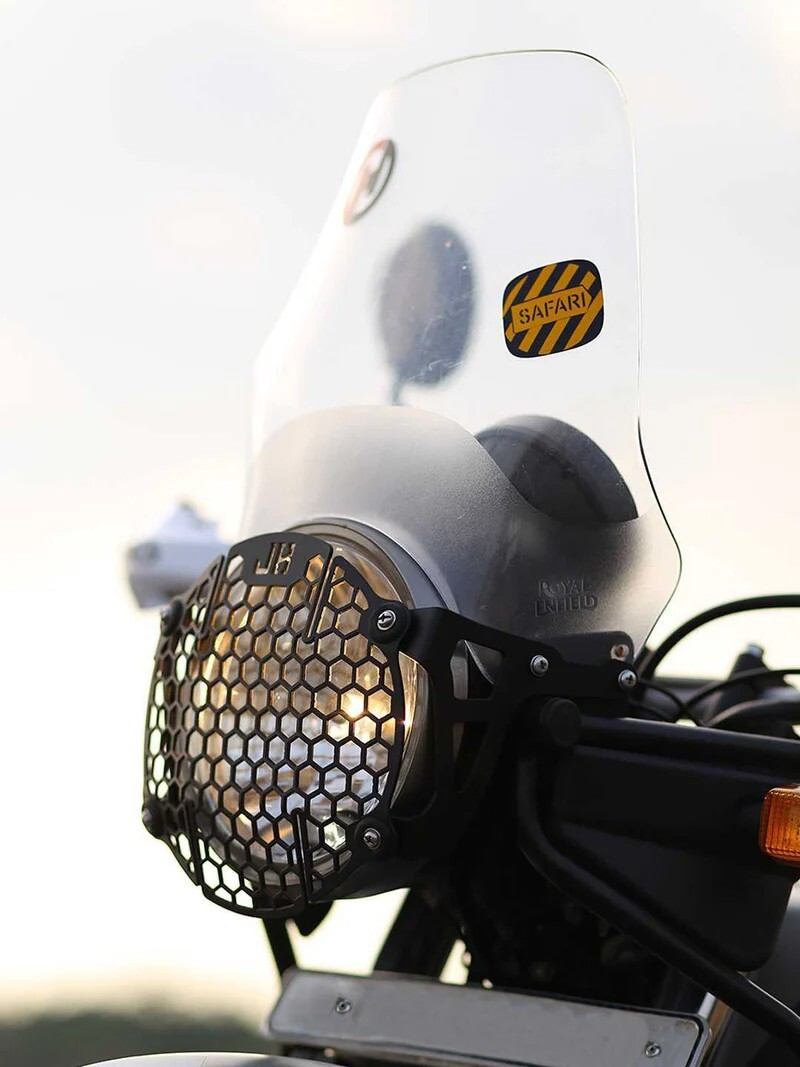 "JB HEXAGON HEADLIGHT GRILL" FIT FOR ROYAL ENFIELD HIMALAYAN BS4 | eBay