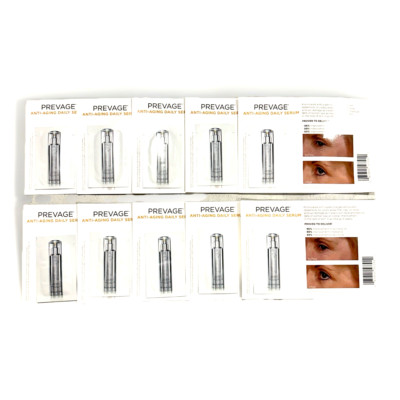 10 x Elizabeth Arden Prevage Anti-Aging Daily Serum Sample on card 1ml ...
