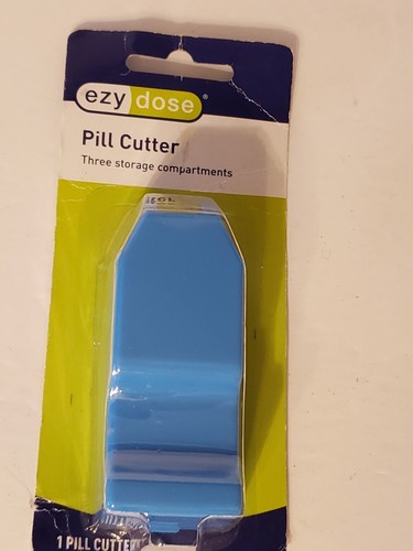 Ezy Dose Deluxe Precise Pill Cutter 3 Compartment Storage Area in Base ...