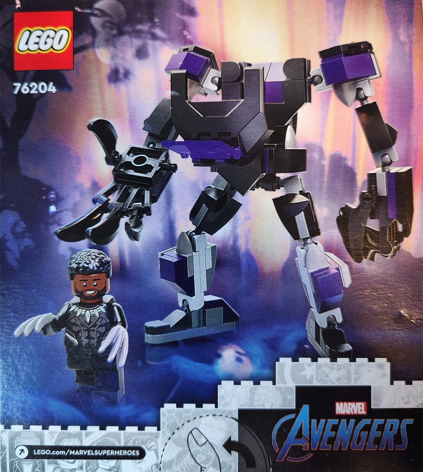 LEGO Marvel Avengers NIB BLACK PANTHER MECH ARMOR Building Set # 76204 ...