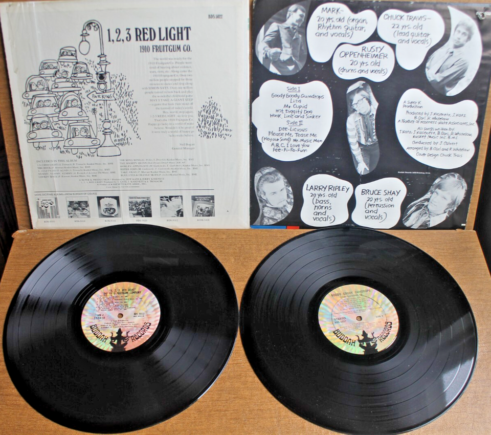 LOT 1910 FRUITGUM CO. LP: 1,2,3 RED LIGHT; GOODY GUM DROPS-BUDDAH-60s ...