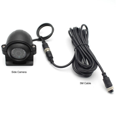 4 Pin CCD Front Side View Color Camera HD 12 IR LEDs IP68 12/24v+5M For ...