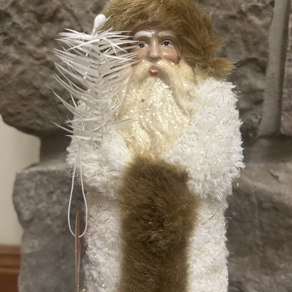 Ragon House Christmas Vintage Look 10" Furry White Belsnickle Santa | eBay