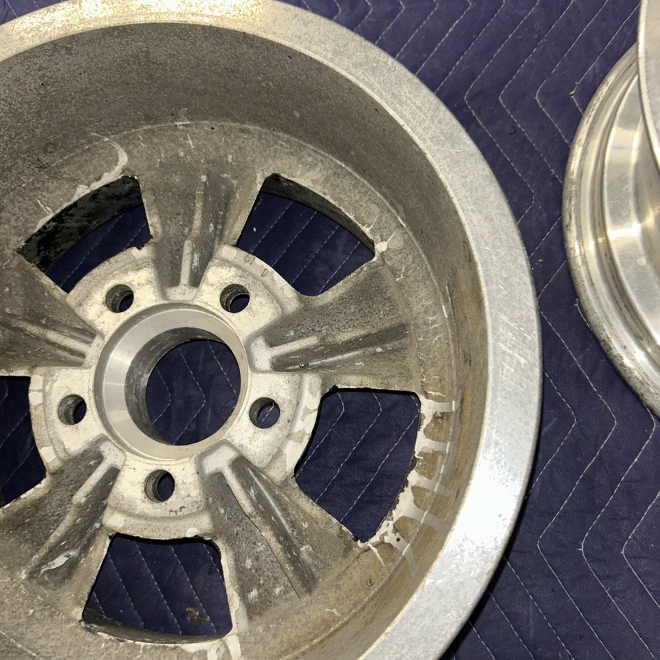 2- Vintage Torq Thrust Style 14x6 Aluminum Mag Wheel 5X4.75” Chevrolet ...