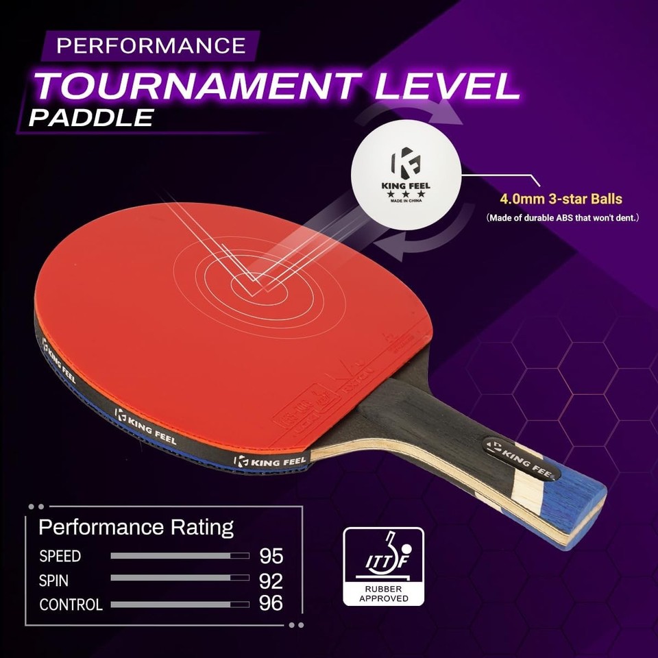 Professional Ping Pong Paddles-Lightweight Carbon Fiber Table Tennis ...