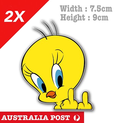 Tweety Bird Middle Finger Funny Car Window Stickers | eBay Australia