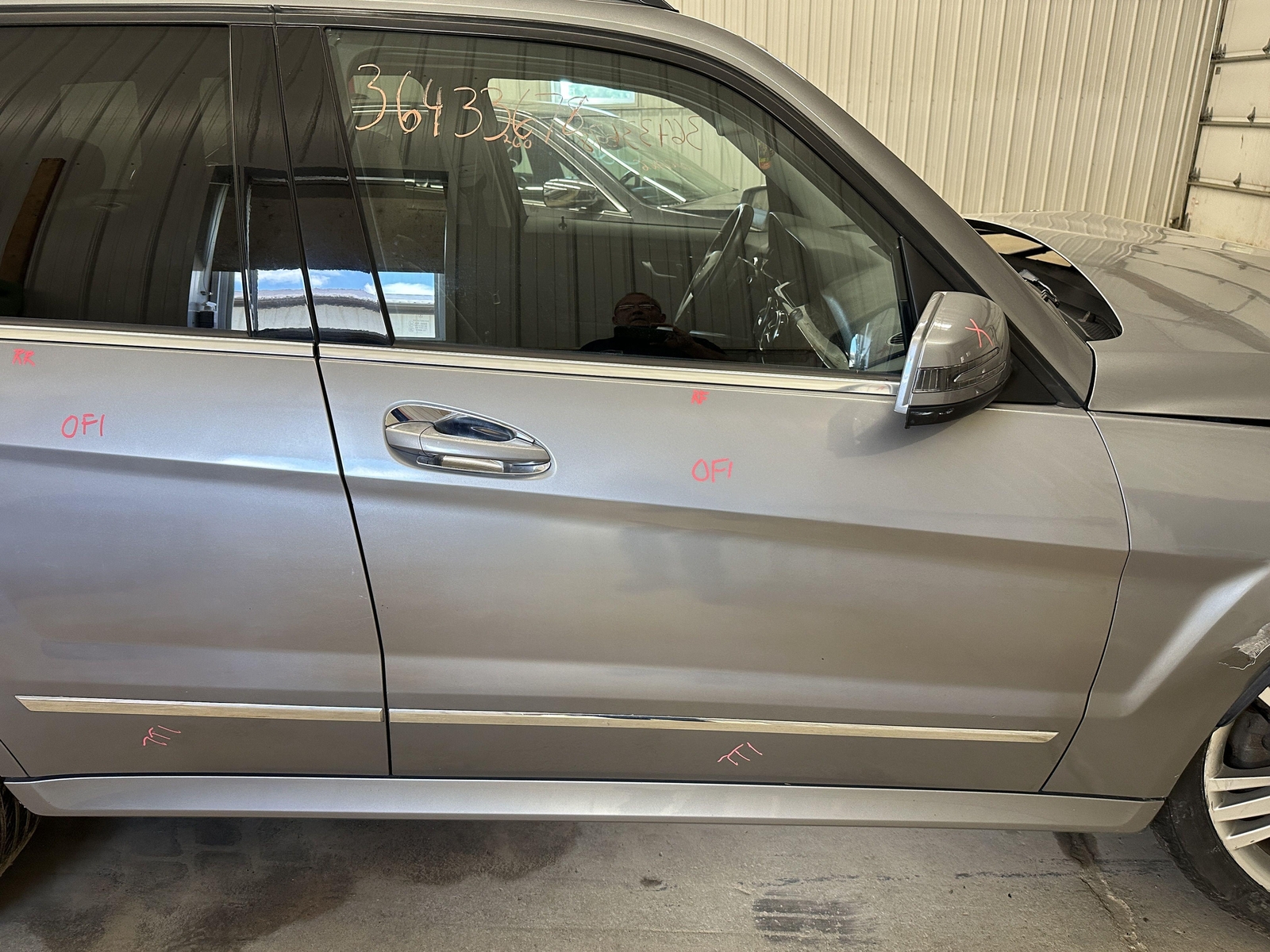 10-15 MERCEDES GLK350 PASSENGER RIGHT FRONT DOOR ASSY PALLADIUM SILVER ...