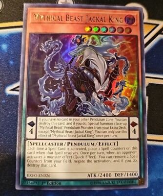 Mythical Beast Jackal King - EXFO-EN026 - Ultra Rare - 1st Edition x1 ...