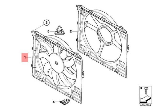 Genuine BMW E90 E90N E92 Radiator Condenser Cooling Fan 850W OEM ...