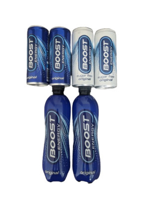 Boost Energy Drink 250 ml X 8 Original & Sugar Free and 500 ml X2 ...