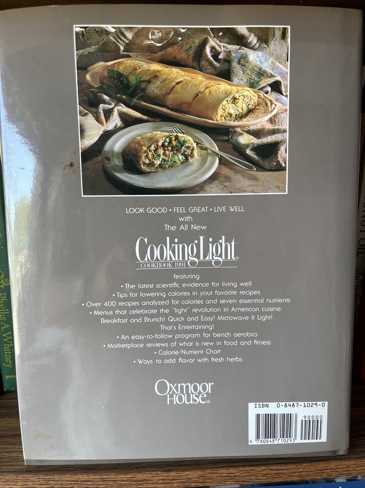 Cooking Light Cookbook, 1991 (Hardcover with Dust Jacket) 9780848710293 ...