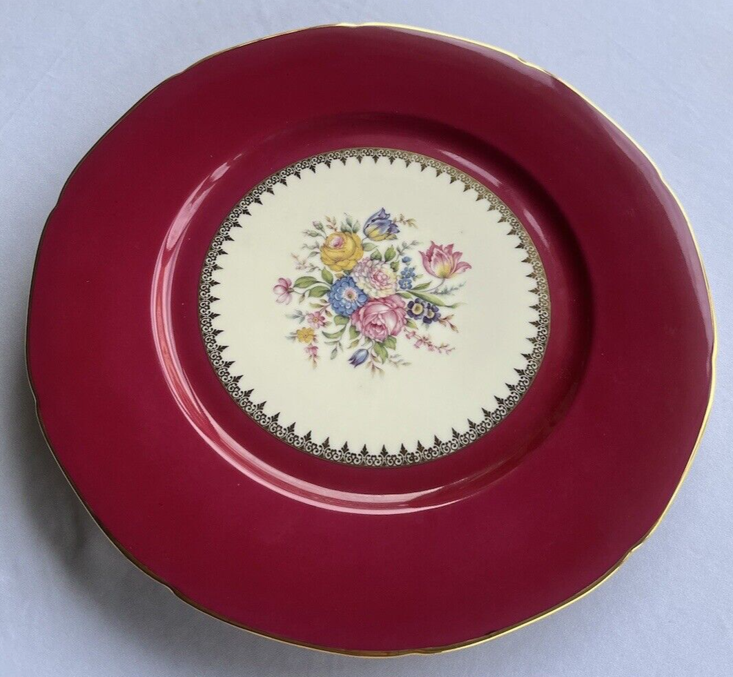 CCC Imperial Bohemian Czechoslovakia White/Red Porcelain Floral Plate ...