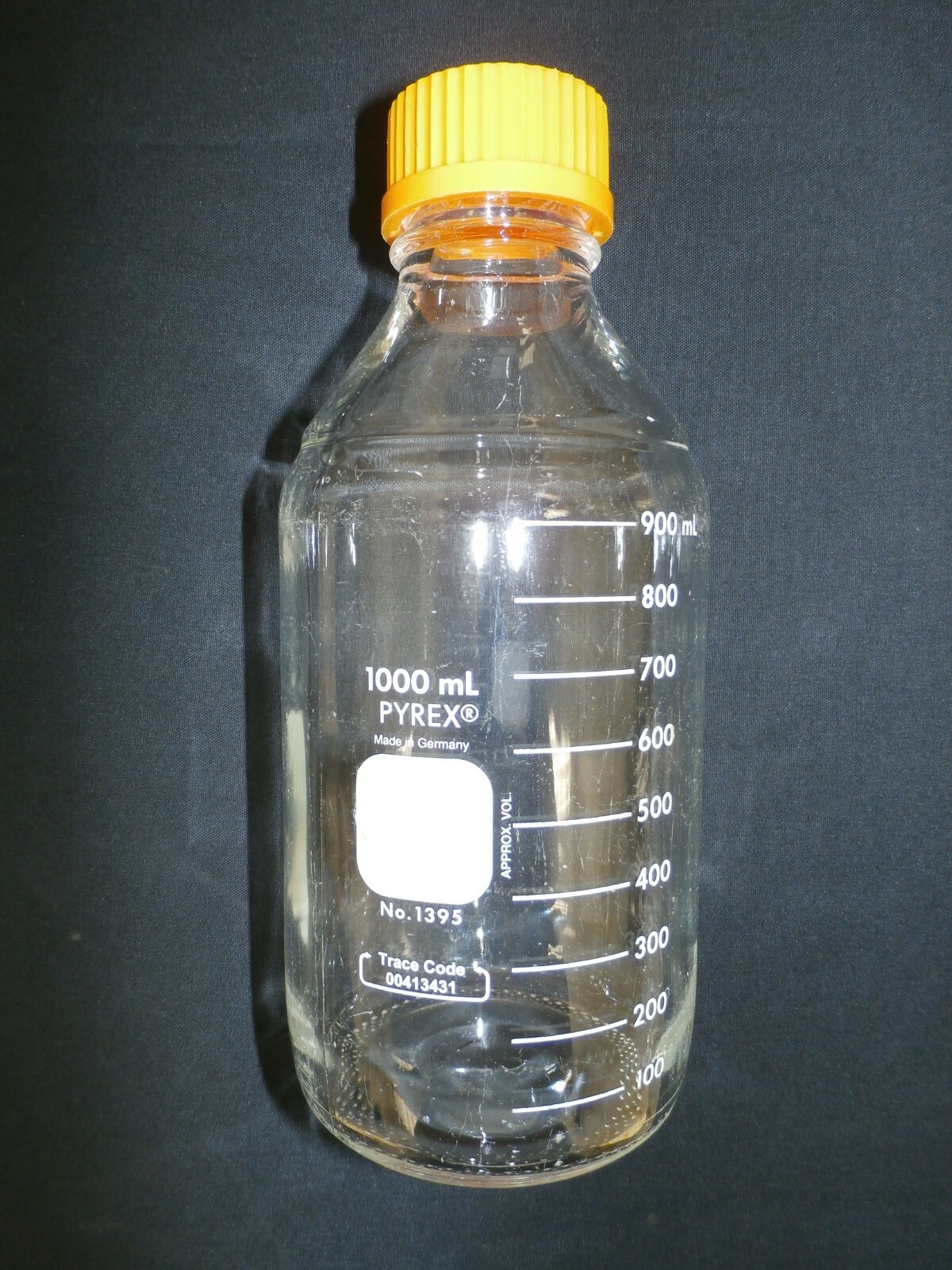 Corning Pyrex 1000ml Glass Media Storage Bottle w/ GL 45 mm Screw Cap ...