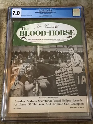 The Blood Horse Magazine 1973 Secretariat signed by Ron Turcott CGC 7.0 ...