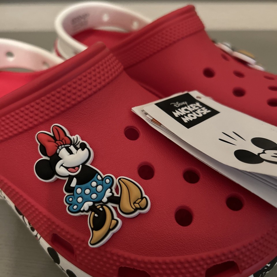 Disney Mickey Minnie Mouse Crocs Platform Clog Womens Size 6 Sandals ...