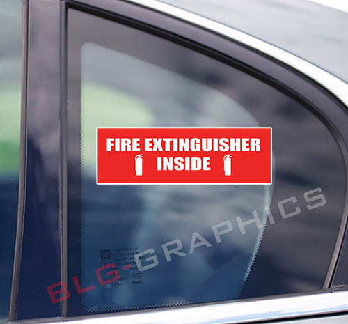 Fire Extinguisher Inside Decal Sticker Car Diesel Truck Trailer Semi ...