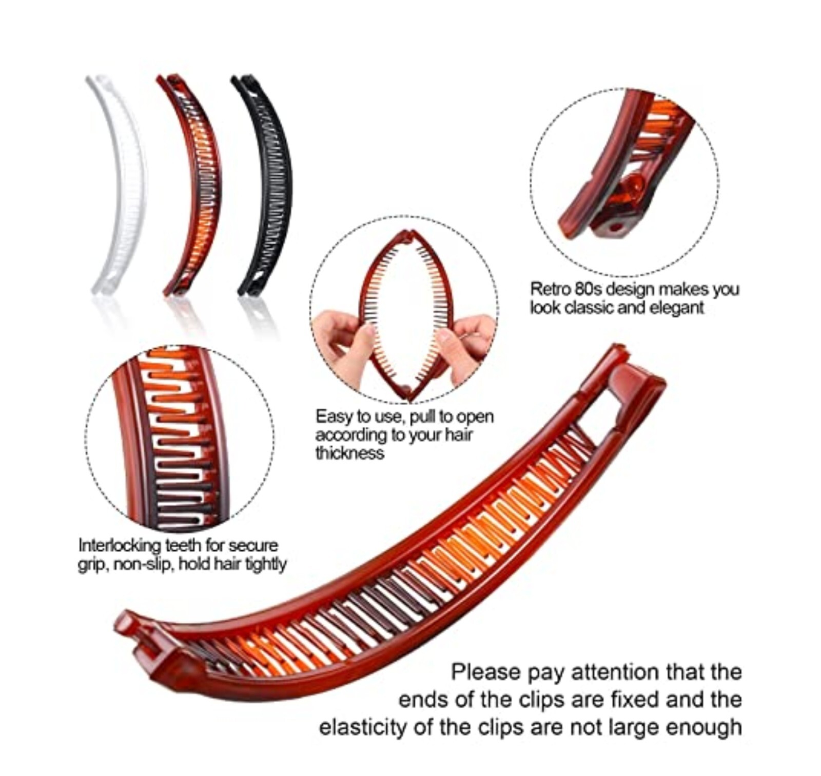 Brown hair clips for fancy hair do Slides Bandies Snap Grips tort ...