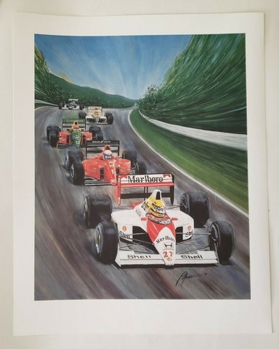 Formula One Auto Motorsports Car Art PRINT by Artist BILL PATTERSON 24 ...